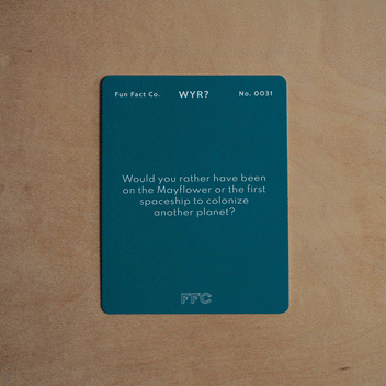 Would You Rather (from History) Card Game | Fun Fact Co.